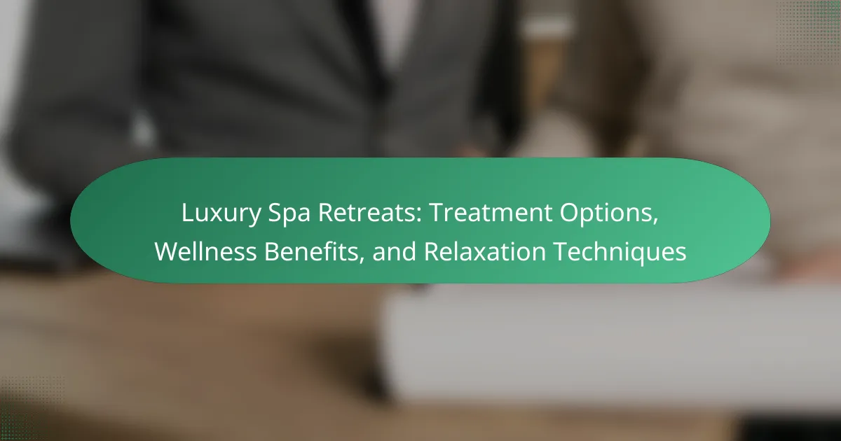 Luxury Spa Retreats: Treatment Options, Wellness Benefits, and ...