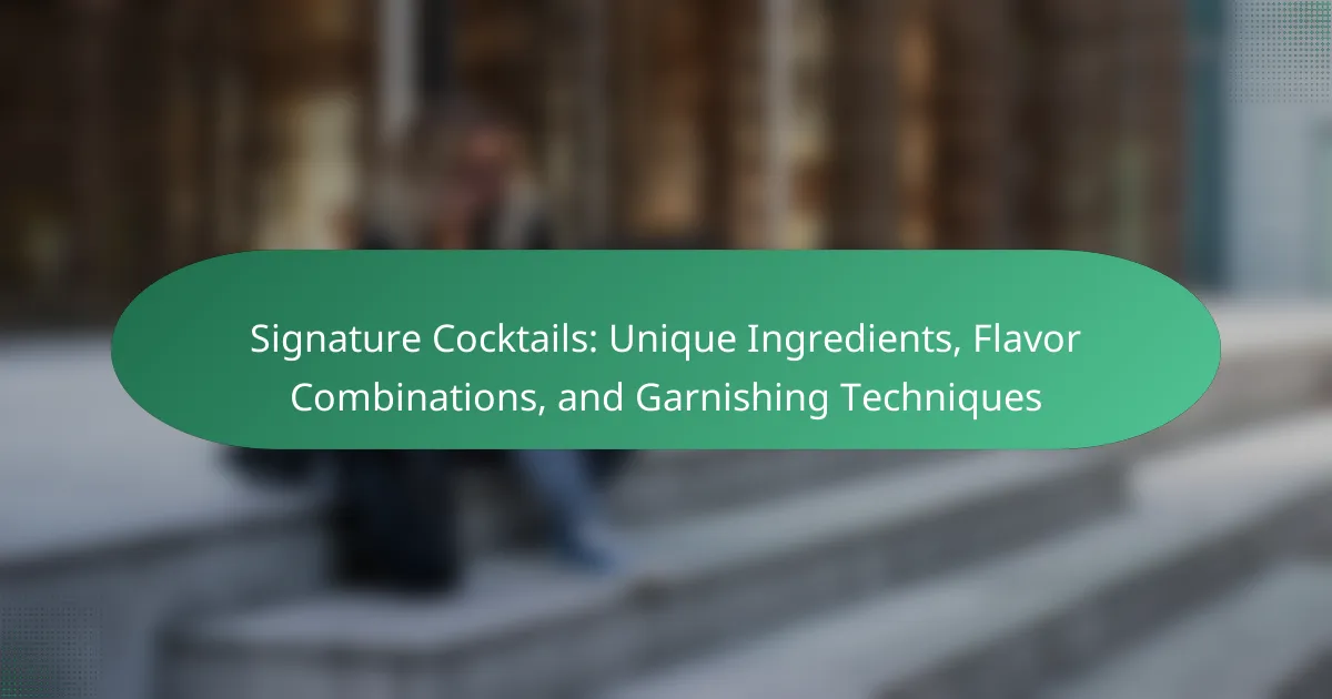 Signature Cocktails: Unique Ingredients, Flavor Combinations, and ...